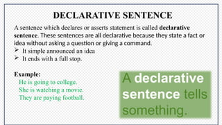 Sentence with it's types & formulas : Grammar | PPT