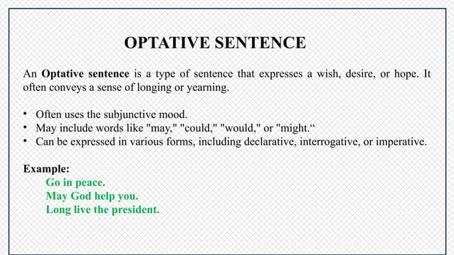 Sentence with it's types & formulas : Grammar | PPT