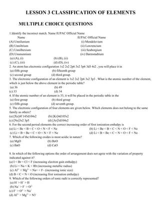 4. Classifiction of elements MCQ (2)-1.docx