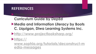 4.MIL Media Literacy (Part 3)- Performance Tasks -Deconstructing Media ...