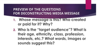 4.MIL Media Literacy (Part 3)- Performance Tasks -Deconstructing Media ...