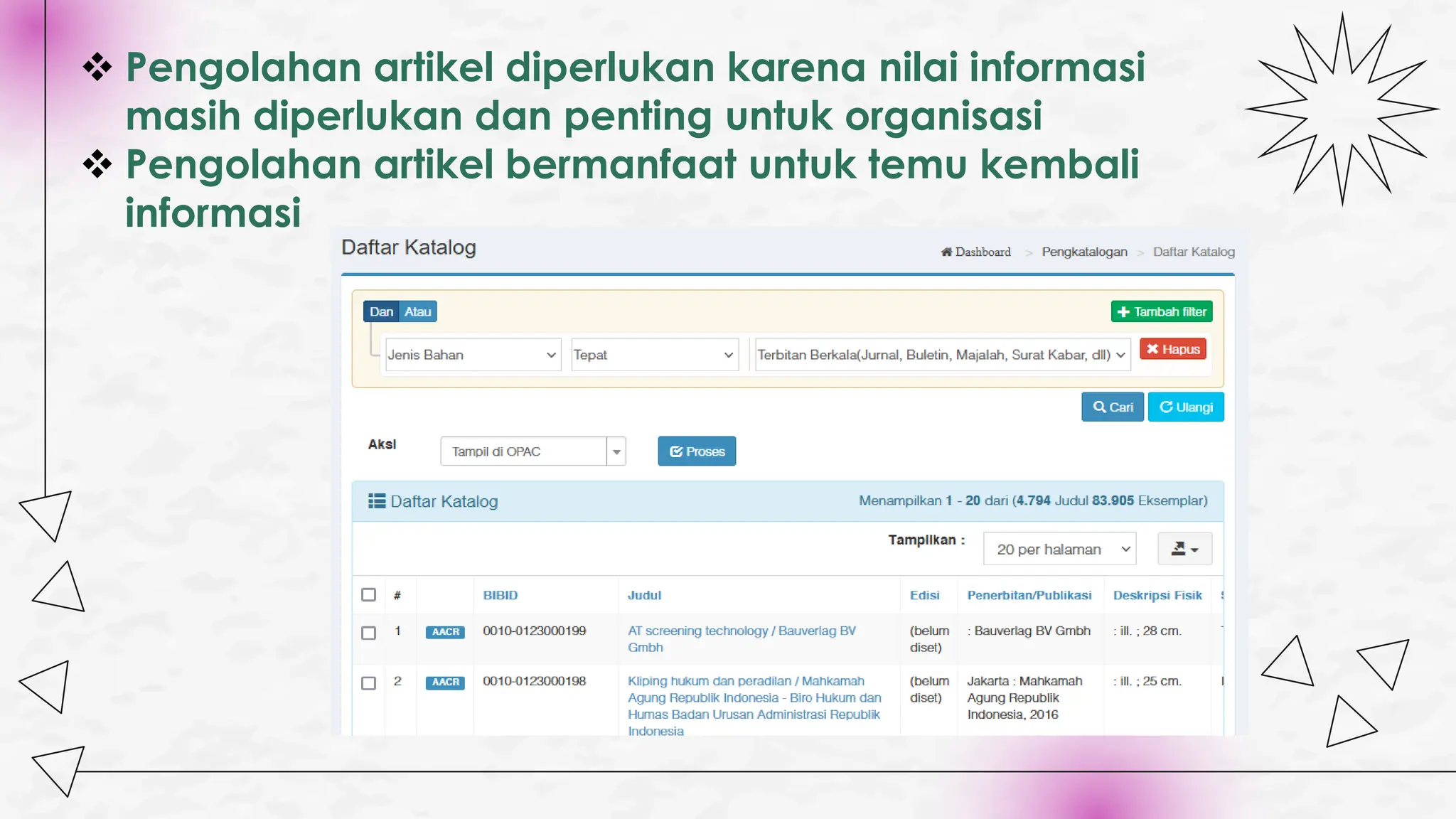 Pengolahan Buku menggunakan INLISLITE 3.1 | PDF