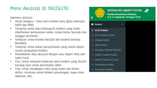 Pengolahan Buku menggunakan INLISLITE 3.1 | PDF