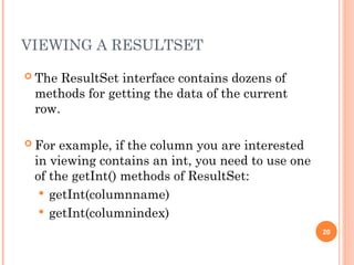 4. Database Connectivity using JDBC .ppt