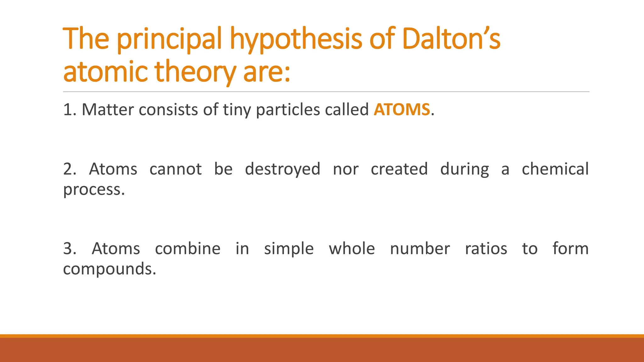 4. Atomic Structure of elements, Daltons Theory | PPT