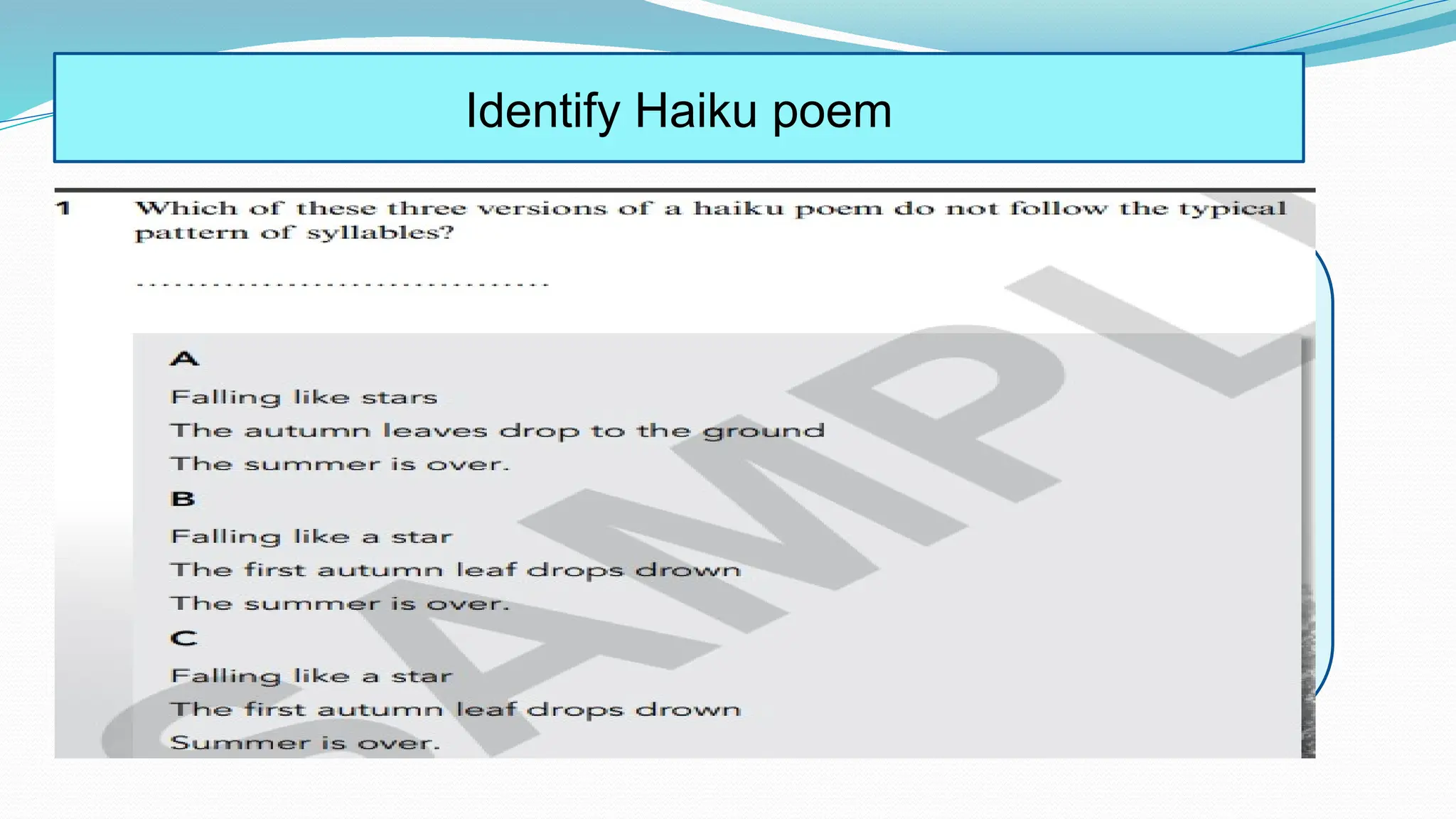 4.3 Haiku Poetry.pptx for students grade | PPTX