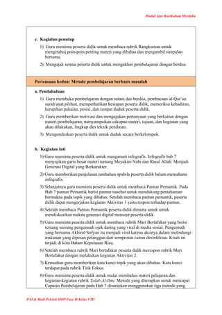 Modul Ajar BAB 7 Agama Kelas VIII SMP/MTSN | DOCX