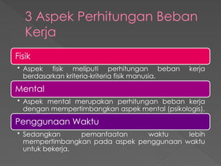 4. BEBAN KERJA, PENGERTIAN DAN JENIS BEBAN KERJA | PPTX
