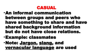 ORAL COMMUNICATION DIFFERENT TYPES OF SPEECH STYLES.pptx