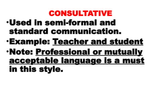 ORAL COMMUNICATION DIFFERENT TYPES OF SPEECH STYLES.pptx