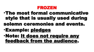 ORAL COMMUNICATION DIFFERENT TYPES OF SPEECH STYLES.pptx