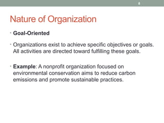 4.Organising The presentation focuses on organizing in management ...