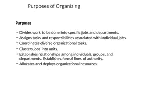 function of management - organising presentation | PPT
