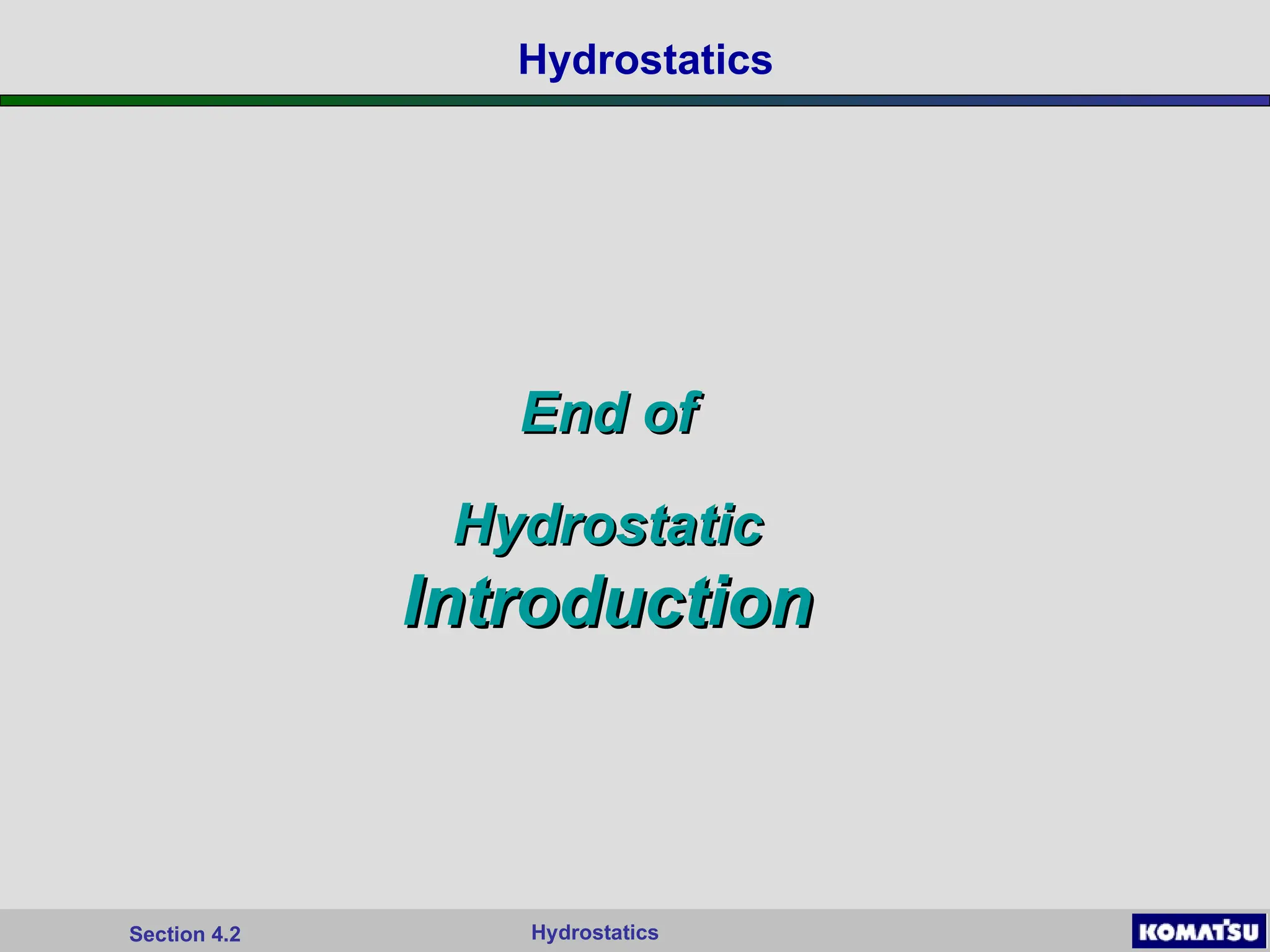 4.2 Hydrostatics Introduction.excavator smallppt | PPT