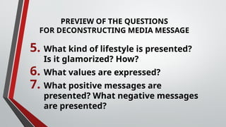 4.MIL Media Literacy (Part 3)- Performance Tasks -Deconstructing Media ...