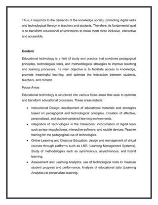 Educational Technology as a Field of Pedagogical Study | PDF