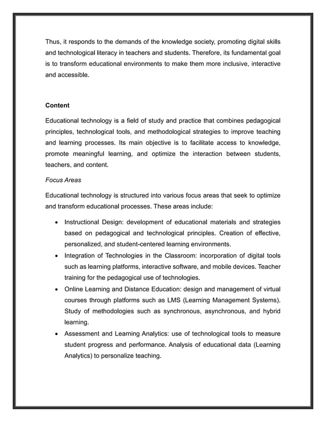 Educational Technology as a Field of Pedagogical Study | PDF