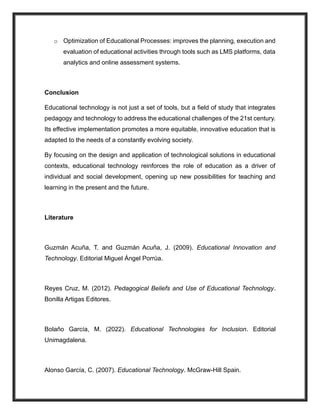 Educational Technology as a Field of Pedagogical Study | PDF