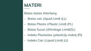 Batas-Batas Atterberg pada Mekanika Tanah | PDF