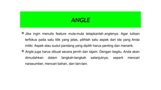 4. MENULIS FEATURE mata kuliah keterampilan jurnalistik | PPTX