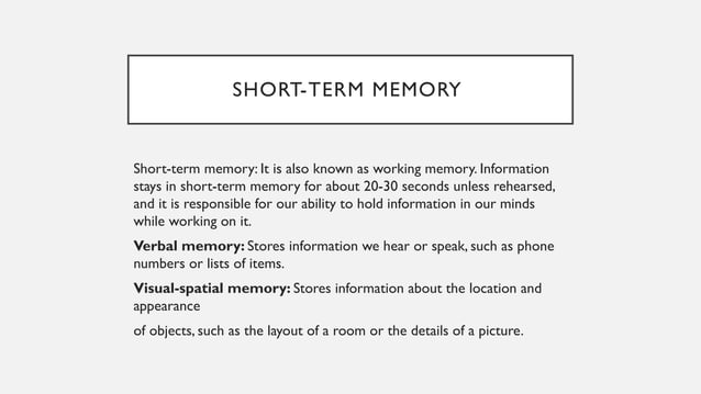 Memory and forgetting in Educational psychology | PPTX