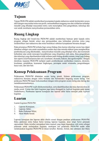 program kreatifitas mahasiswa - pedoman pkm | PDF
