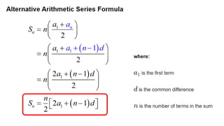 4. QUARTER 1 ARITHMETIC SERIES COT.pptx math | PPTX