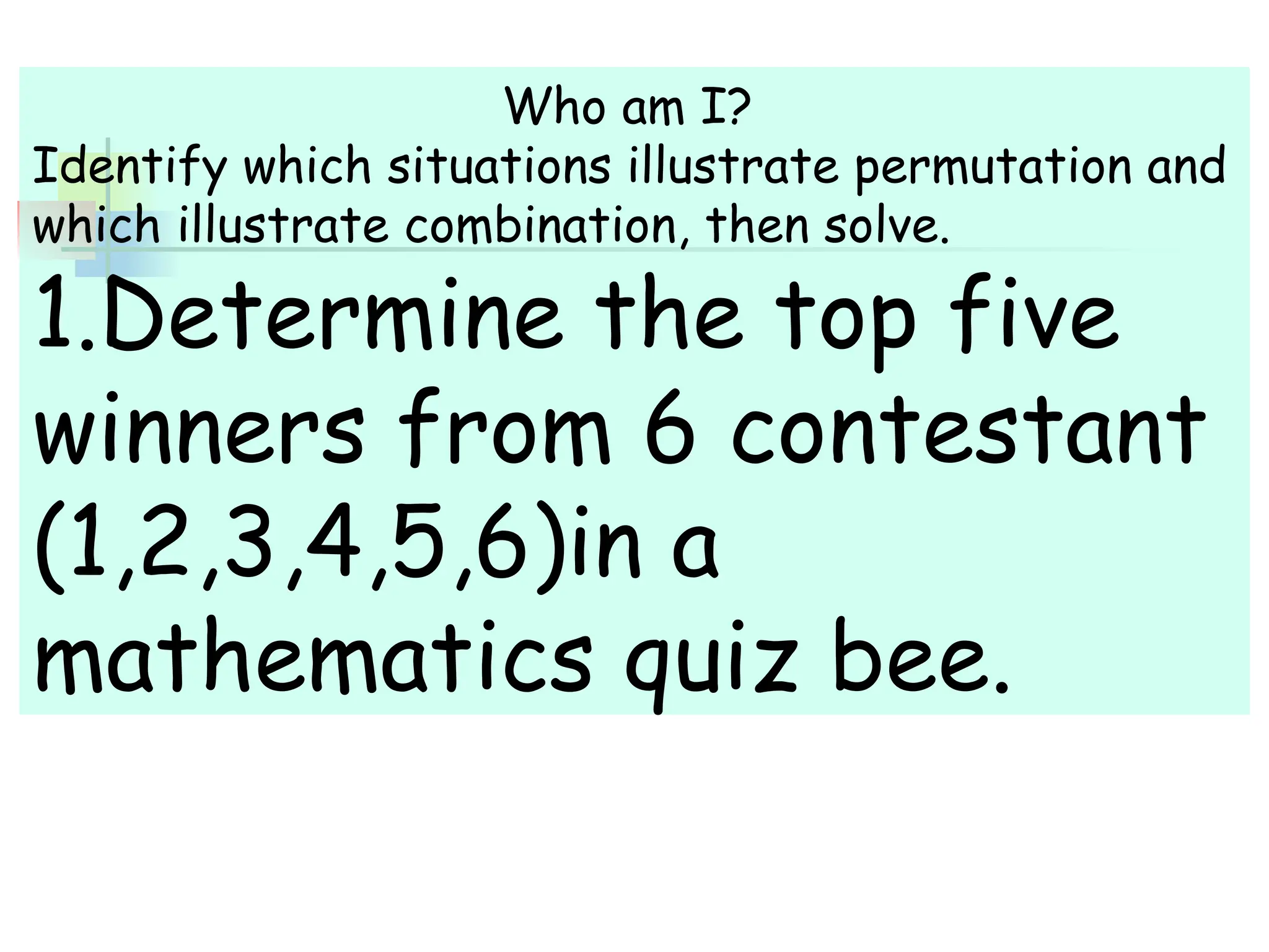 Permutations-vs-Combinations for level 1o | PPT