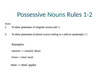 4. ENGLISH-POSSESSIVE NOUNfor grade .pptx