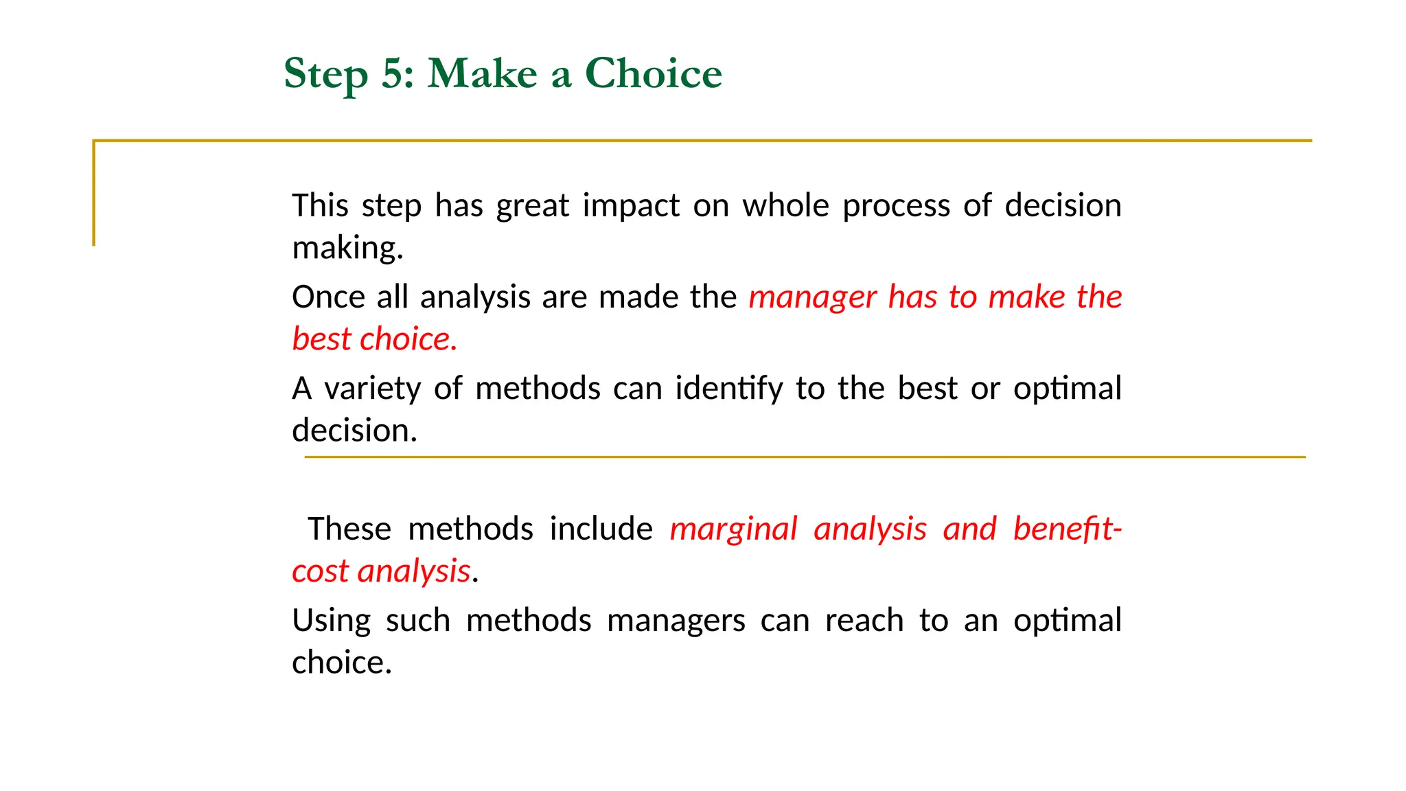 4.STEPS IN DECSION MAKING.pptx steps in deciiosn making | PPTX