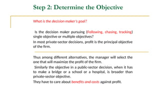 4.STEPS IN DECSION MAKING.pptx steps in deciiosn making | PPTX