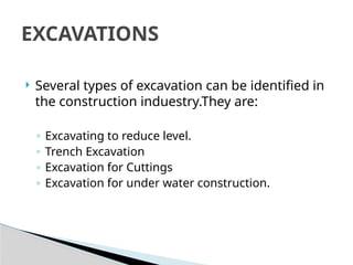 Excavation for Cuttings construction NOTES | PPT