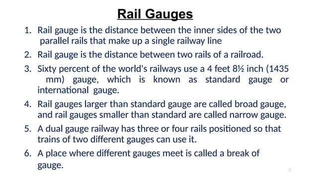 4. Rail Gaugesheurhrudhrbdheggevdgevhdhfbdb | PPT