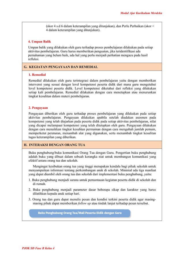 4. Modul Ajar PJOK Unit 1.docx pjok pembelajaan | PDF