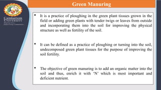 Center for Smart Agriculture Organic FarmingGreen-manuring.pptx