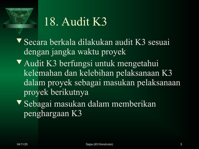 4. K3 Konstruksi - 4 ( Safety Audit ).ppt