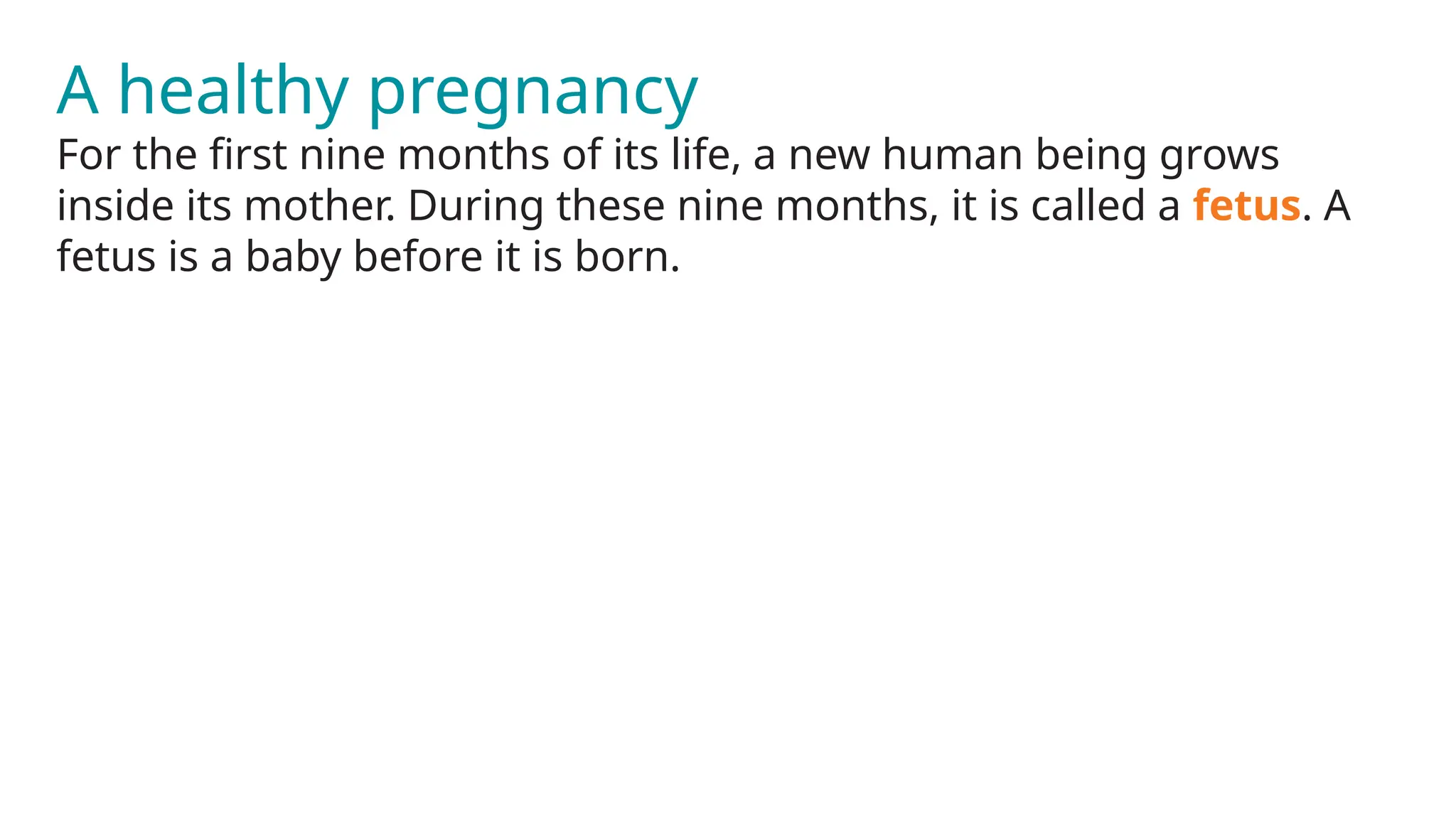 Keeping fetus healthy Year 8 Presentation | PPTX