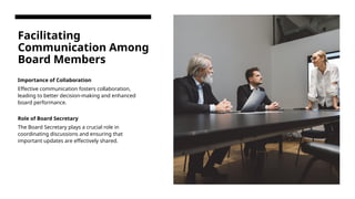 Responsibilities of a Board Secretary (Overview) | PPTX