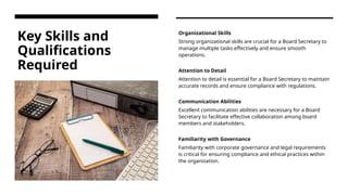 Responsibilities of a Board Secretary (Overview) | PPTX