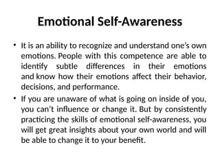 Emotions and emotional intelligence skills | PPTX