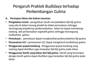 Gulma dan pengendaliannya pada tanaman budidaya | PPTX