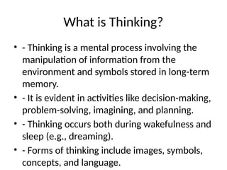 Introduction to Thinking in Modern Psychology | PPT