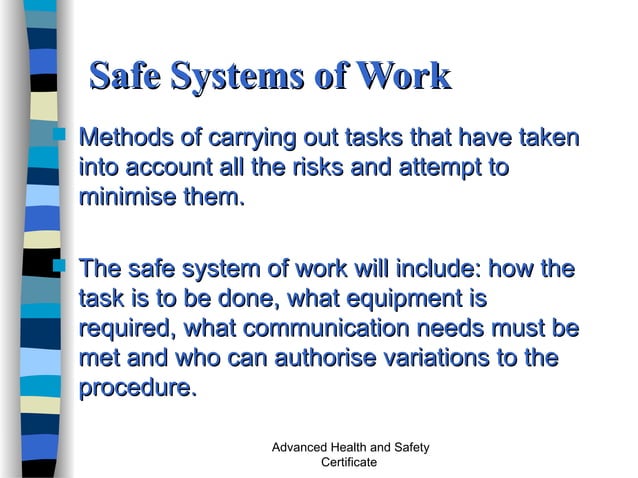 Understanding Risk Assessment & Safe Systems.ppt