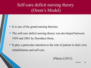 Nursing Theory Self Care Deficit Theory by Dorothea Orem.ppt