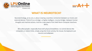 Mind Meets Machine The Rise of Neurotech | PDF