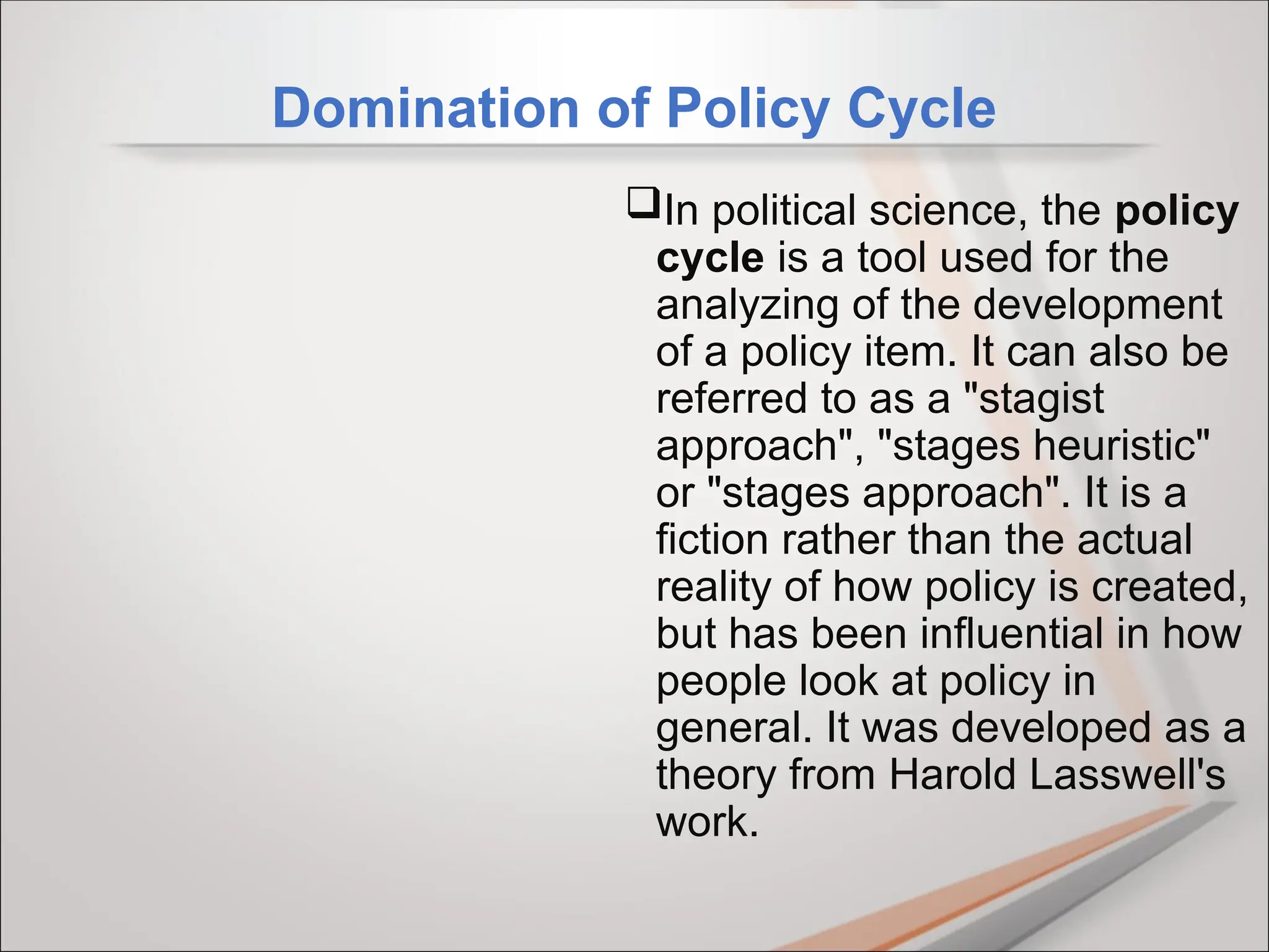 4.. Stages of policy process.ppt for edu | PPT