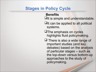 4.. Stages of policy process.ppt for edu | PPT