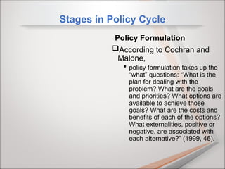 4.. Stages of policy process.ppt for edu | PPT