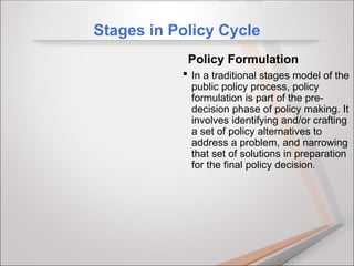 4.. Stages of policy process.ppt for edu | PPT