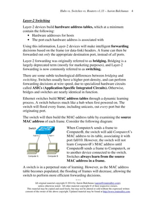4. Hubs vs. Switches vs. Router_Networks v1.11 – Aaron Balchunas | PDF